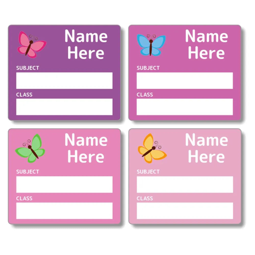 Butterfly School Book Labels – Dinkleboo NZ