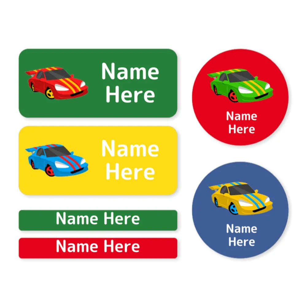 Racing Car Mixed Name Label Pack – Dinkleboo NZ