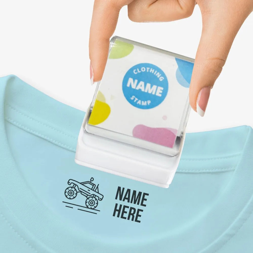 Personalised Monster Truck Clothing Stamp – Dinkleboo NZ