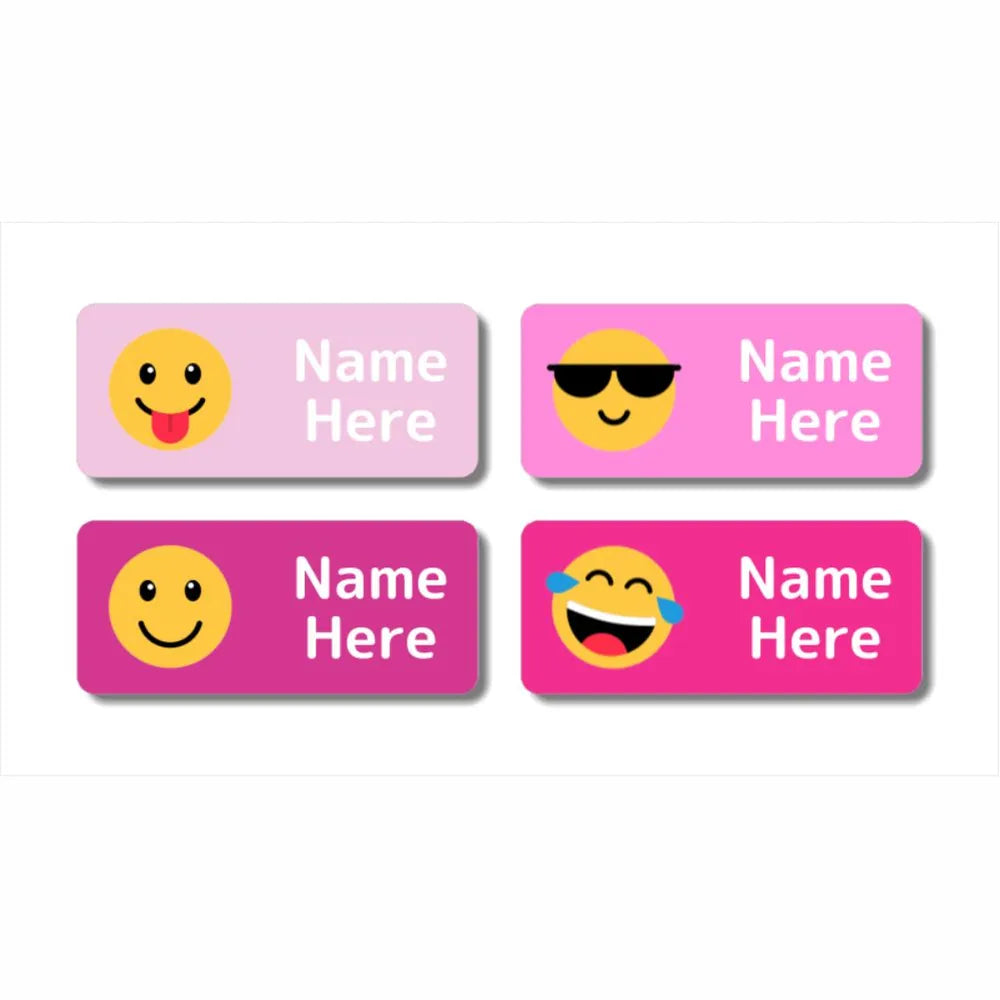 Personalised Emoji Rectangle Name Labels for Kids – Dinkleboo NZ