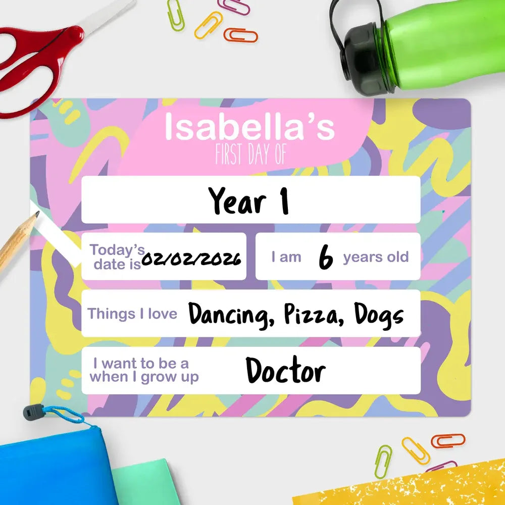 Retro Pop First Day Sign – Dinkleboo NZ