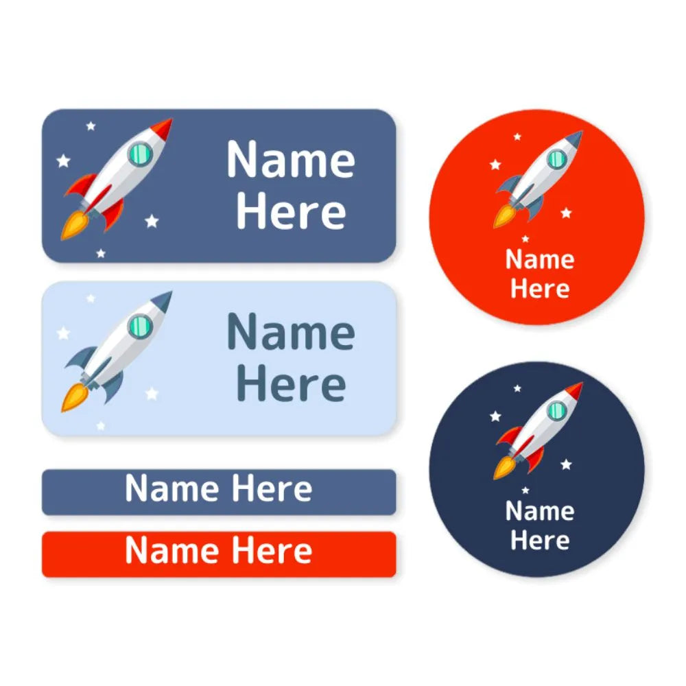 Rocket Mixed Name Label Pack – Dinkleboo NZ
