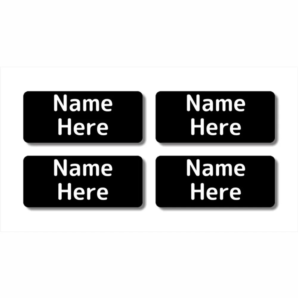 Single Colour Rectangle Name Label – Dinkleboo NZ