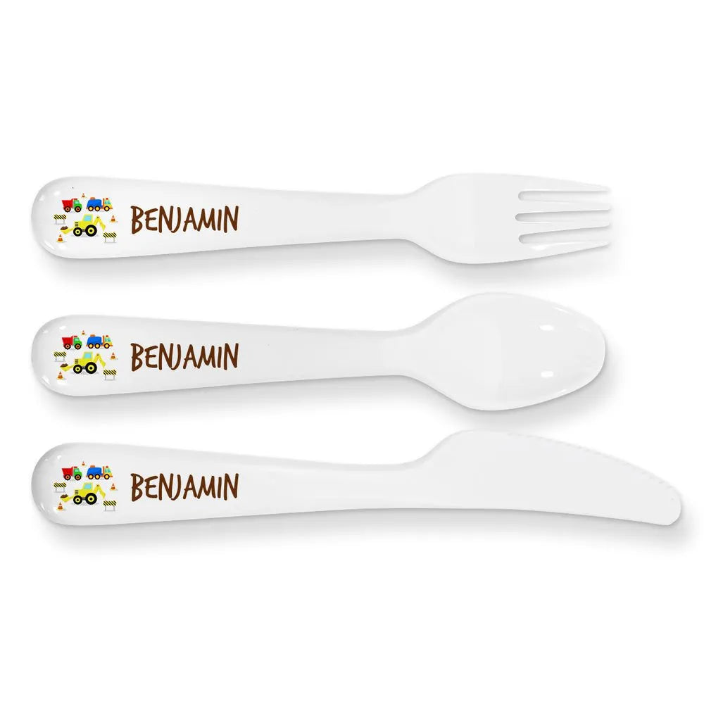 Construction Kids Cutlery Set – Dinkleboo NZ