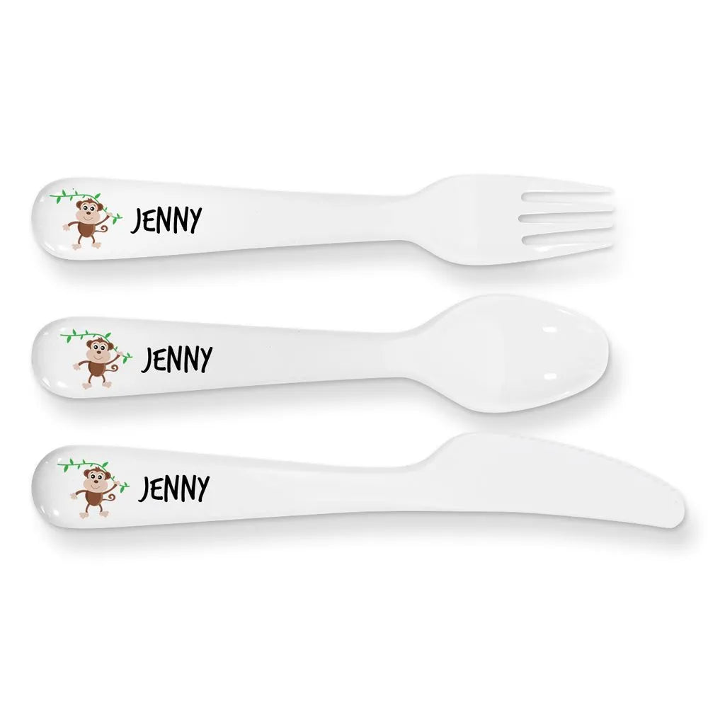 Monkey Kids Cutlery Set – Dinkleboo NZ