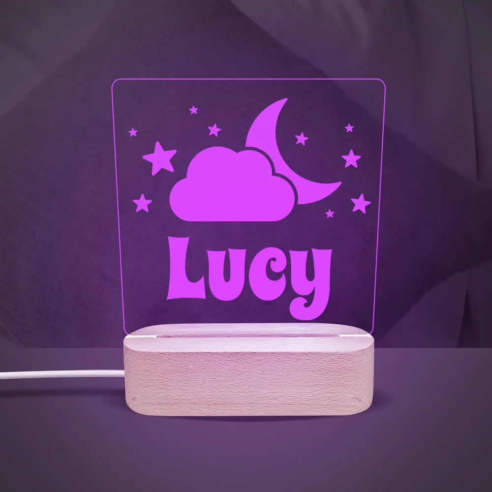 Children's Night Light | Moon and Cloud Design – Dinkleboo NZ
