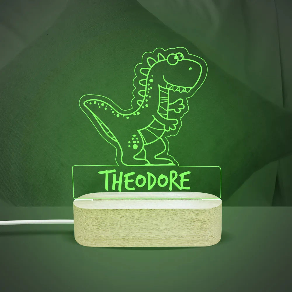 Personalised T-Rex Night Light – Dinkleboo NZ