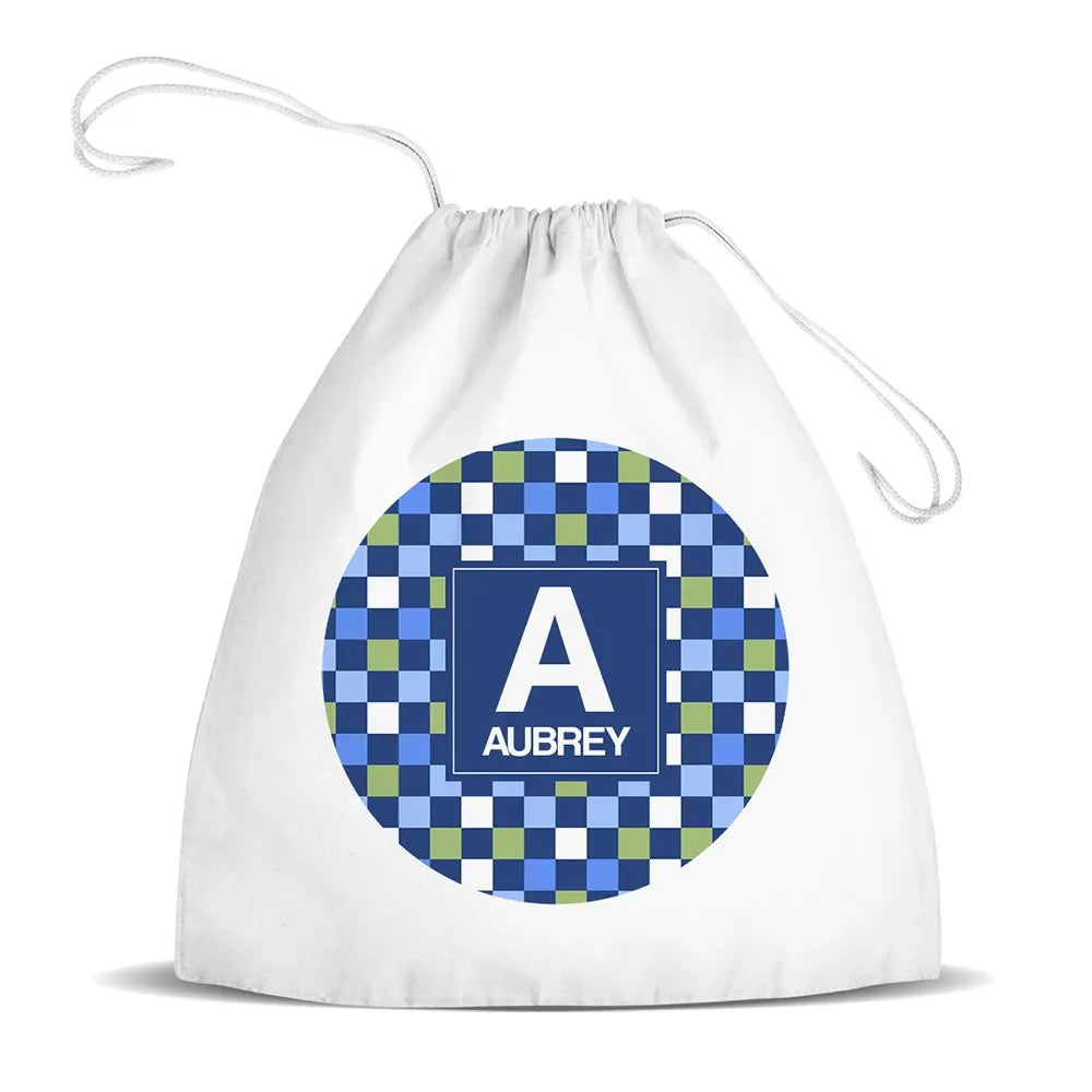 Pixels White Drawstring Bag – Dinkleboo NZ